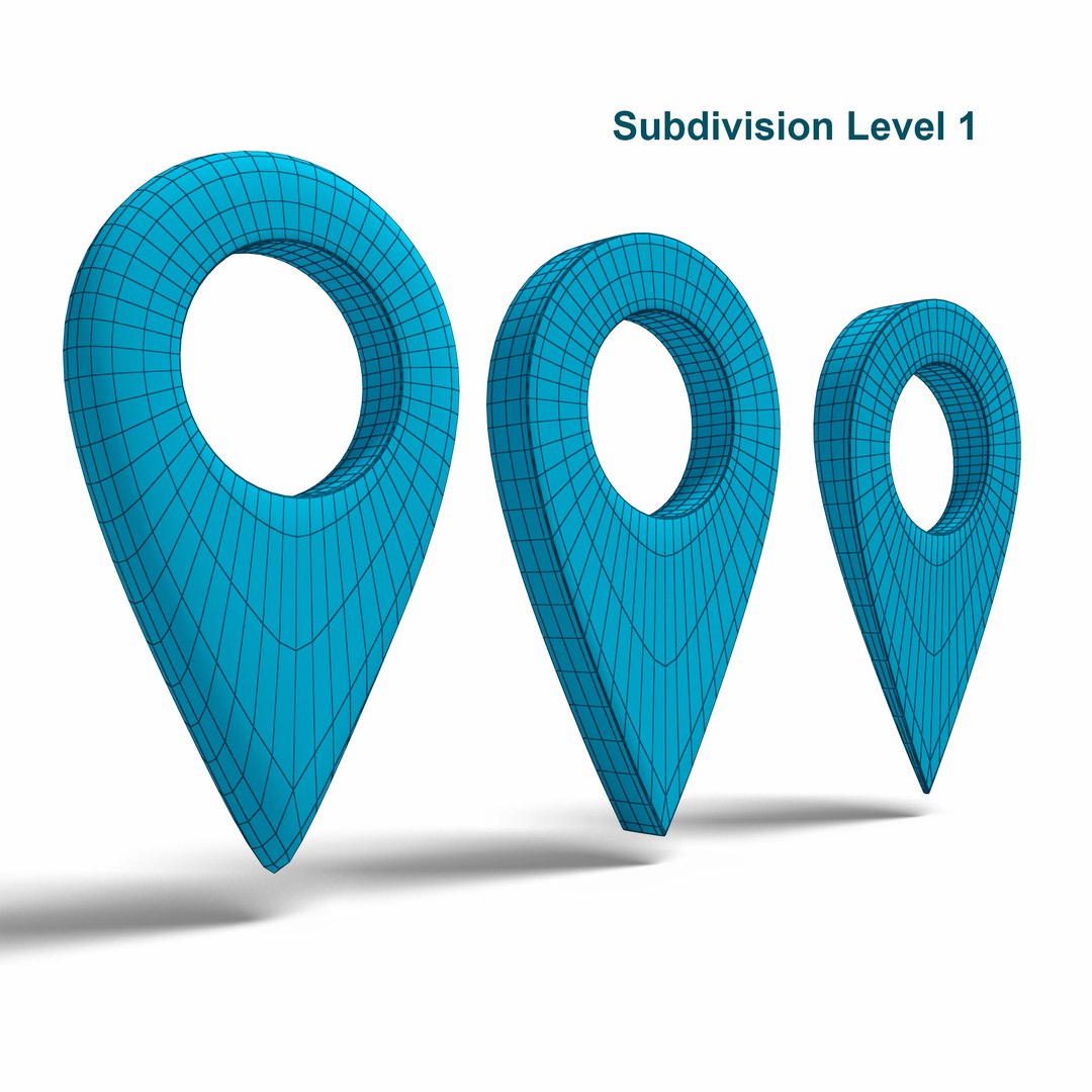 3D 3 Geo Marker Modeled - TurboSquid 1570196