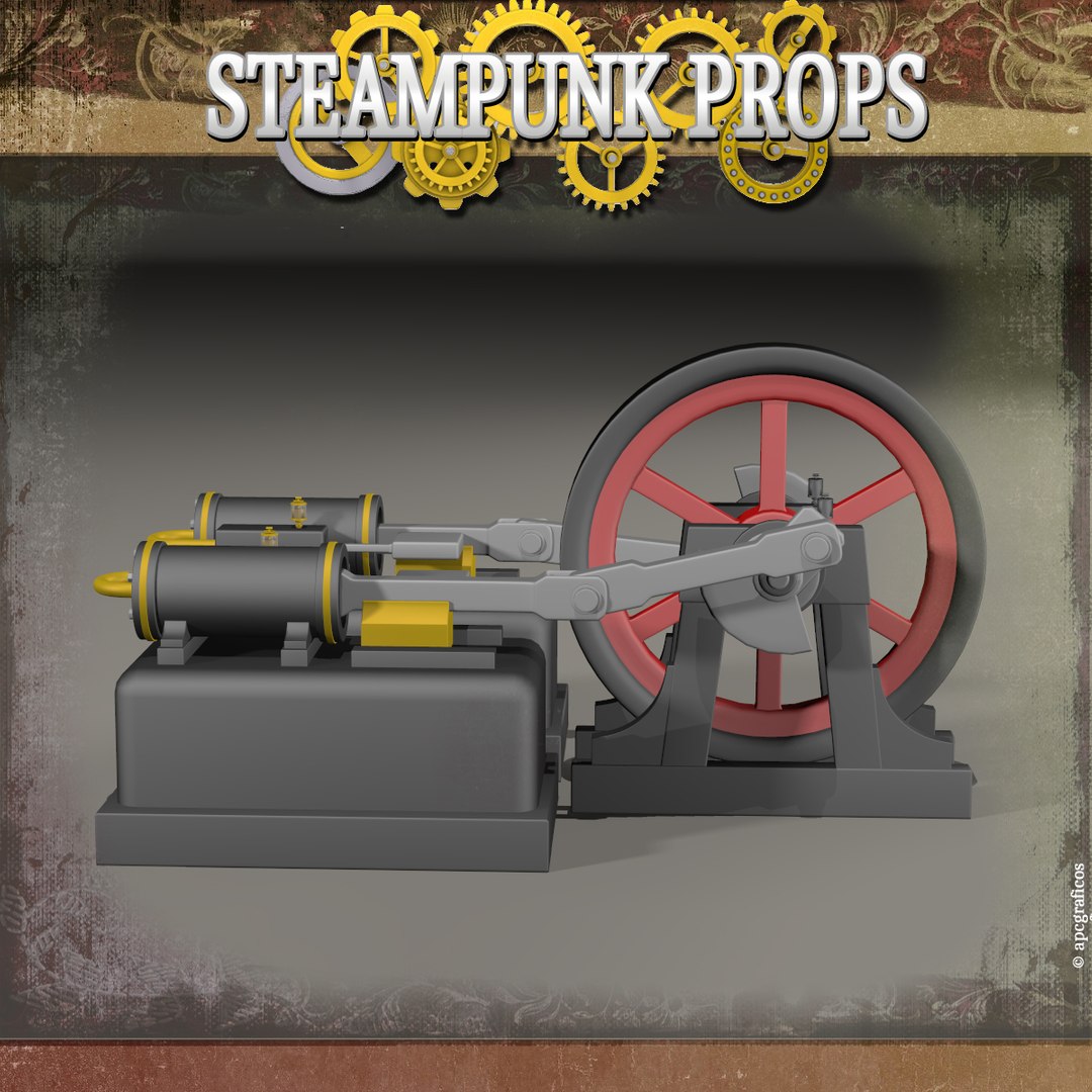 3D model steampunk steam engine - TurboSquid 1259504