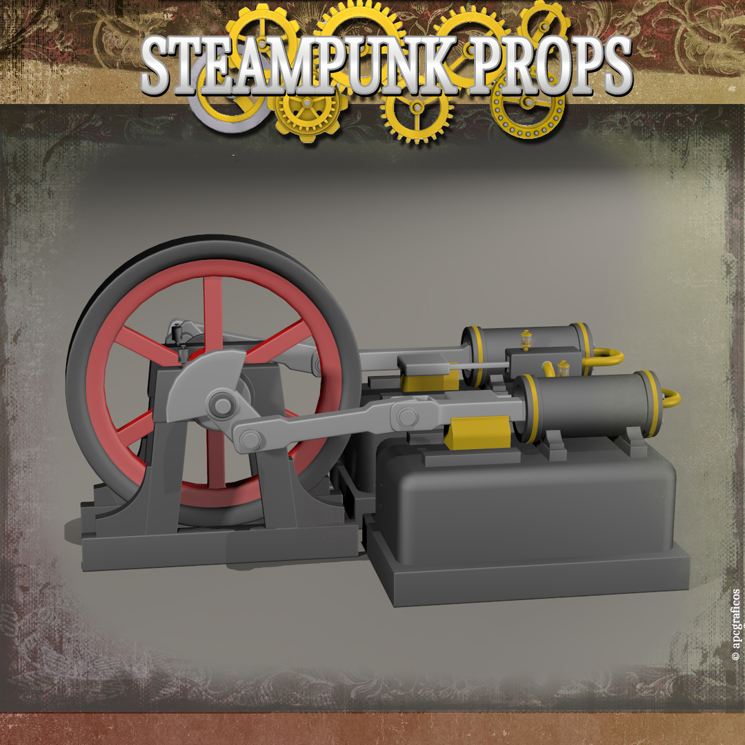 3D model steampunk steam engine - TurboSquid 1259504