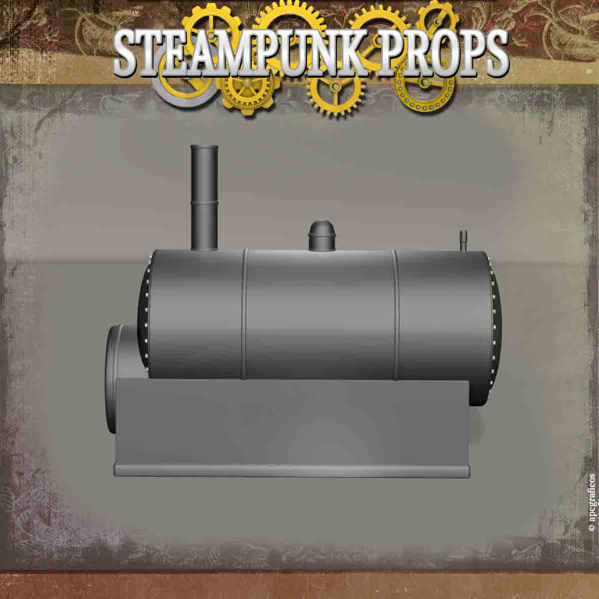 3D model steampunk steam engine - TurboSquid 1259504