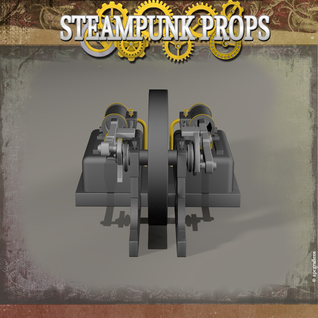 3D model steampunk steam engine - TurboSquid 1259504