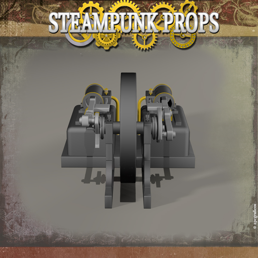 3D model steampunk steam engine - TurboSquid 1259504