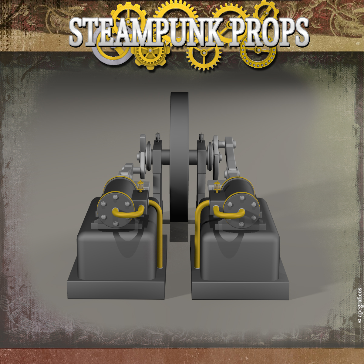 3D model steampunk steam engine - TurboSquid 1259504