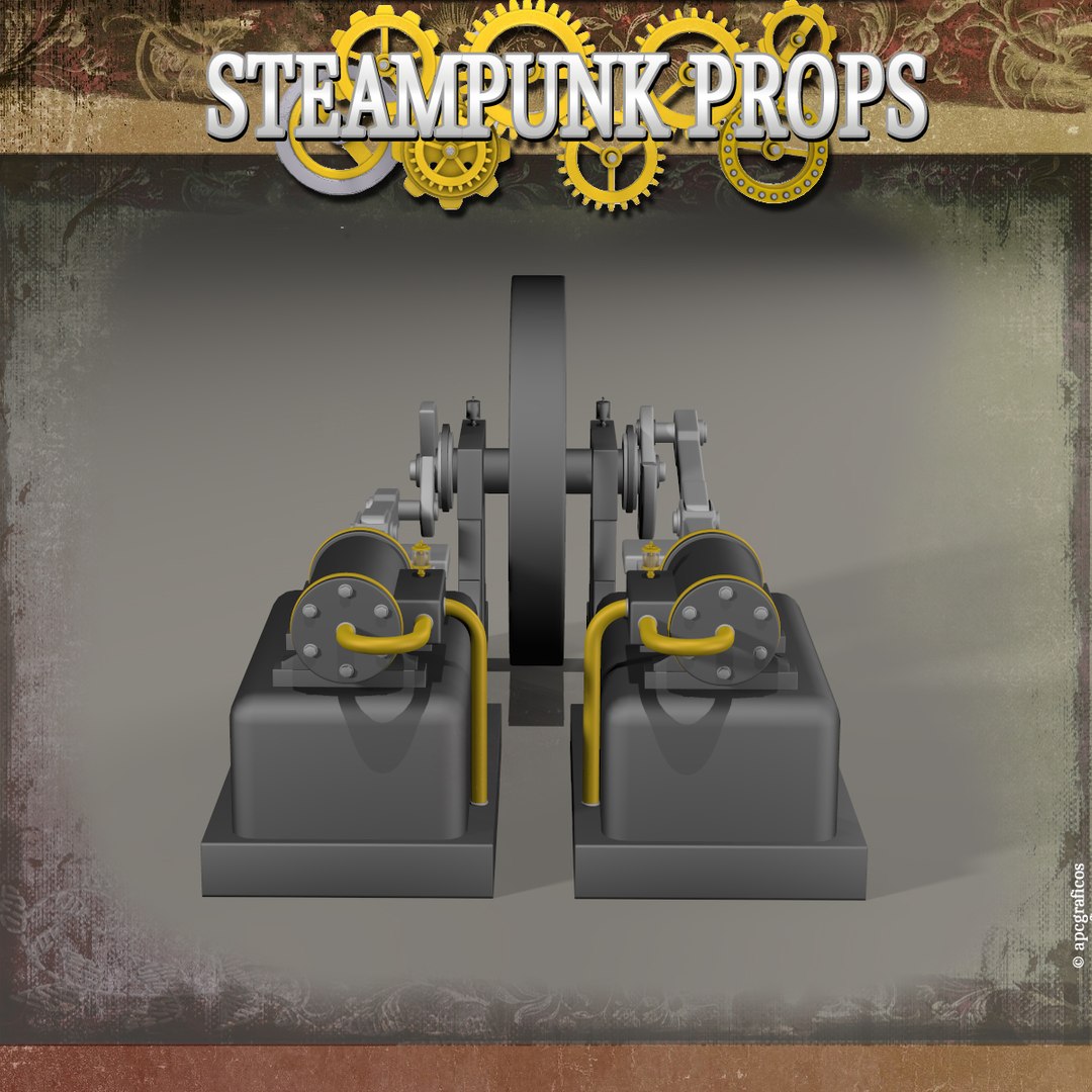 3D model steampunk steam engine - TurboSquid 1259504