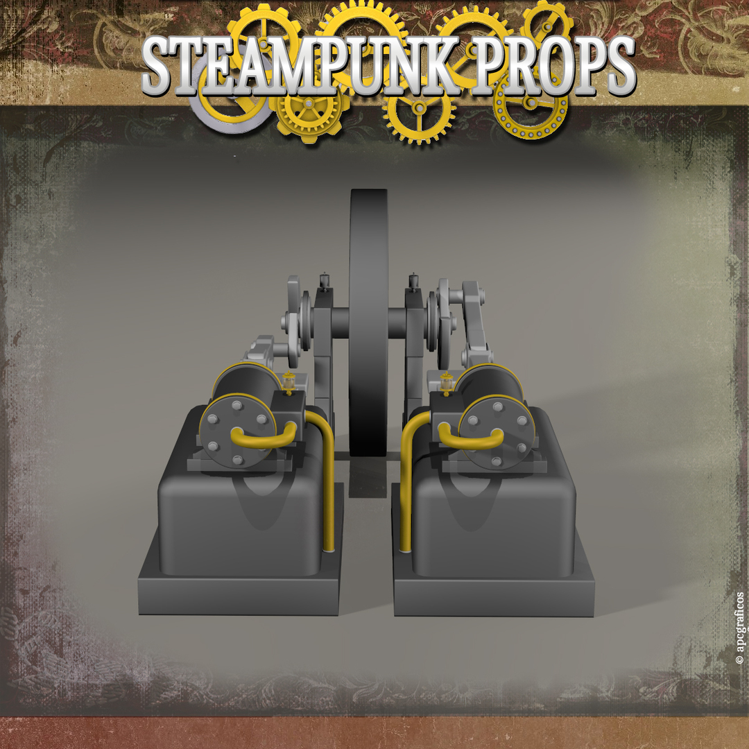 3D model steampunk steam engine - TurboSquid 1259504