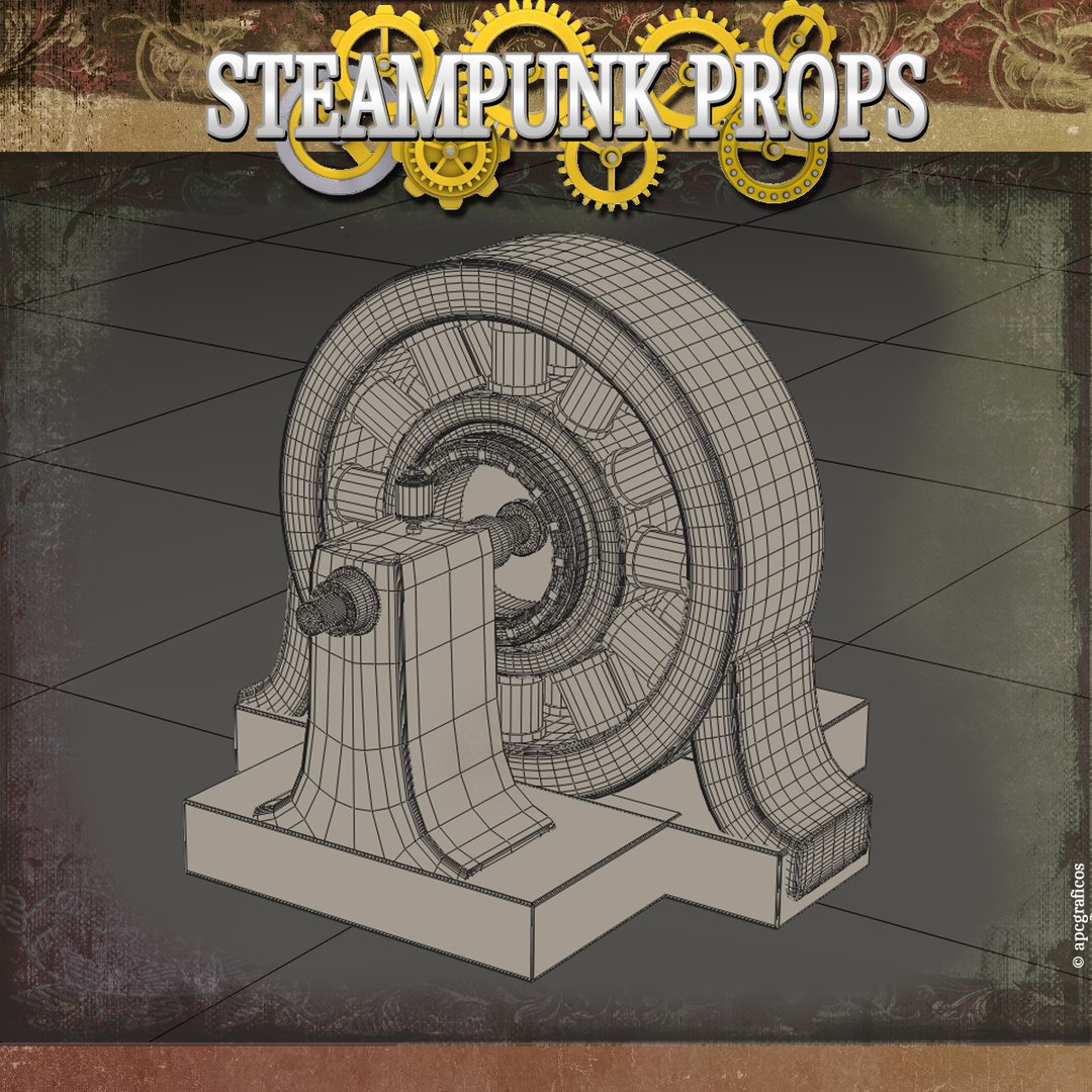 3D model steampunk steam engine - TurboSquid 1259504