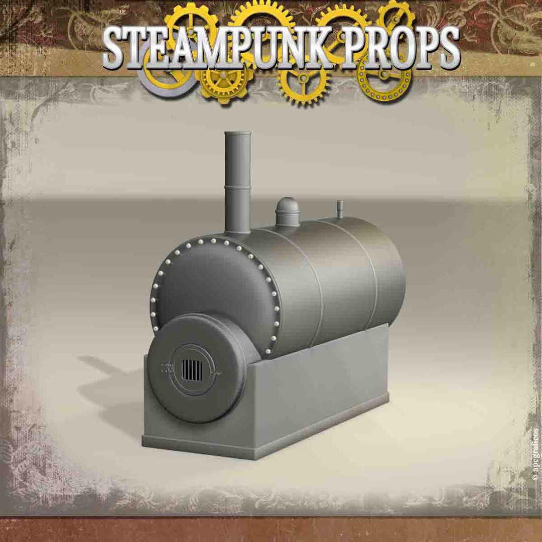 3D model steampunk steam engine - TurboSquid 1259504