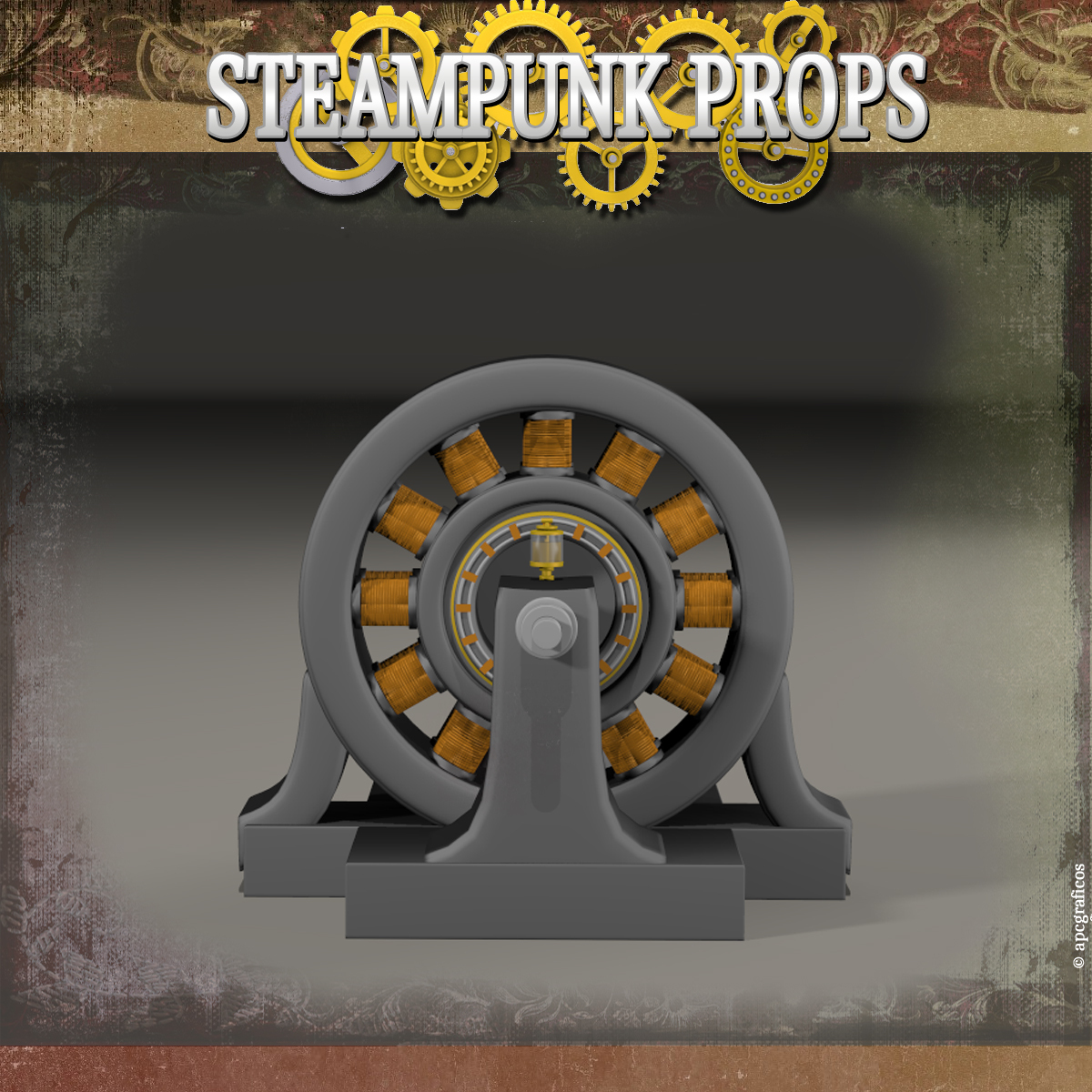 3D model steampunk steam engine - TurboSquid 1259504