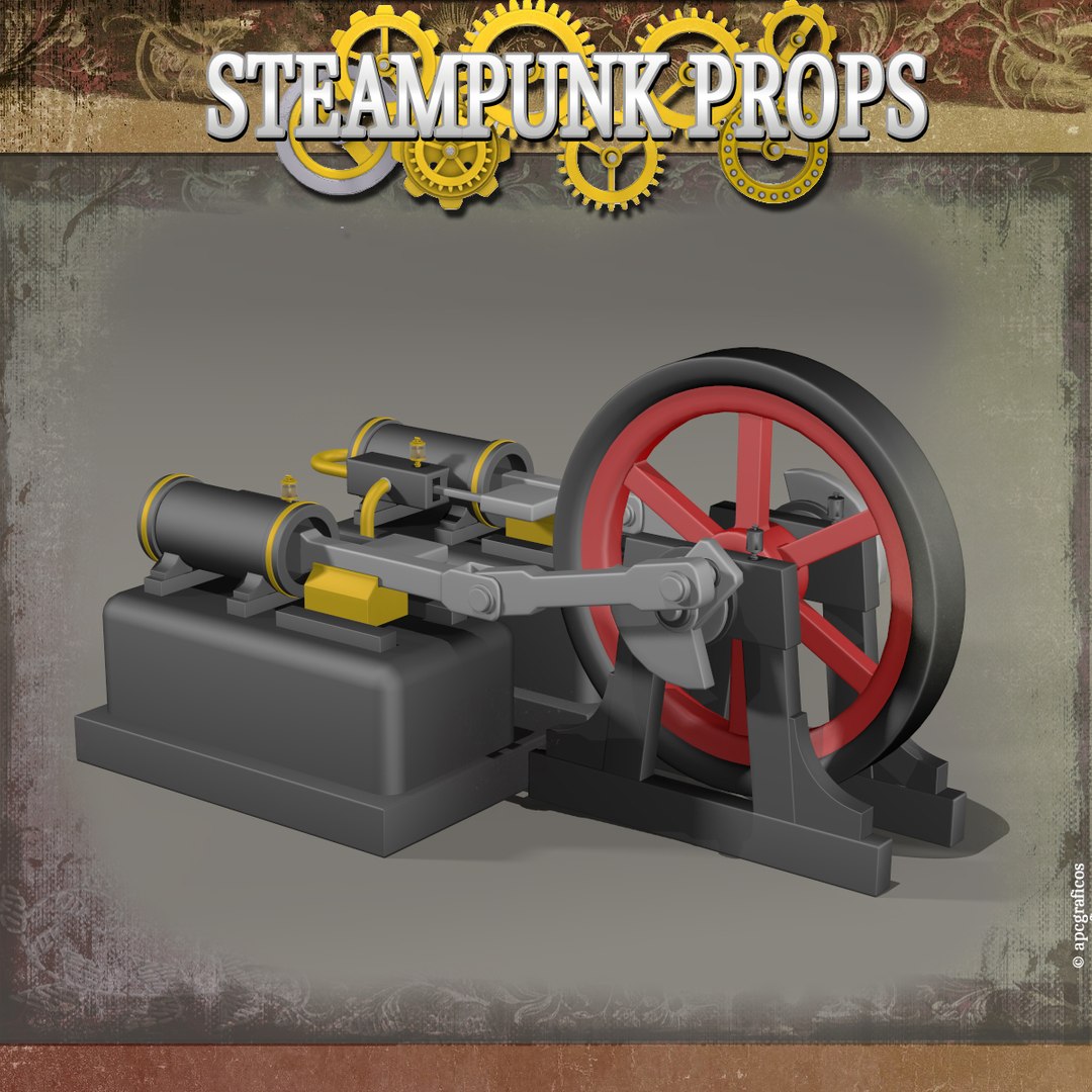 3D model steampunk steam engine - TurboSquid 1259504