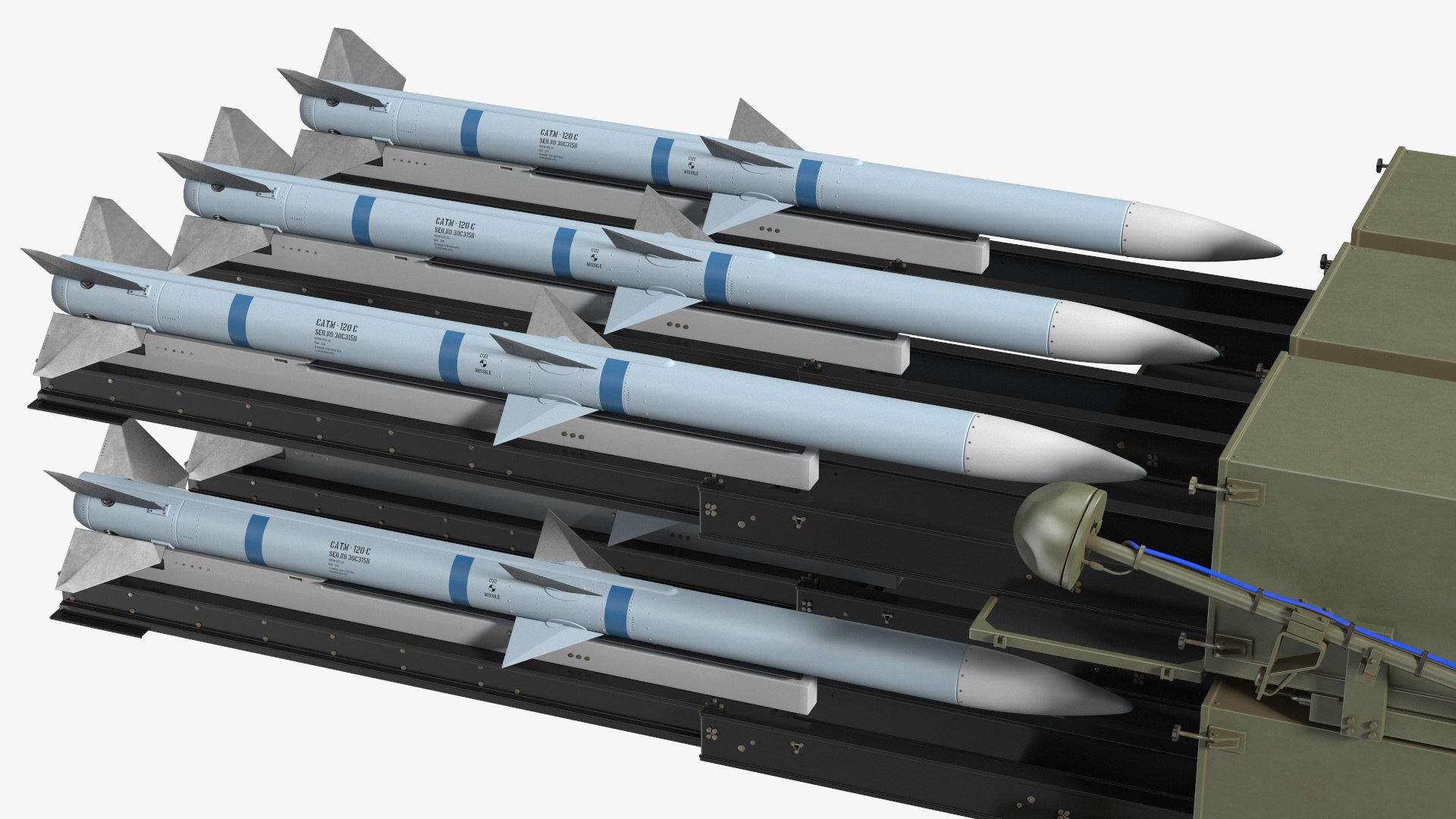 Mobile Norwegian Anti-Aircraft Missile System NASAMS Rigged 3D ...