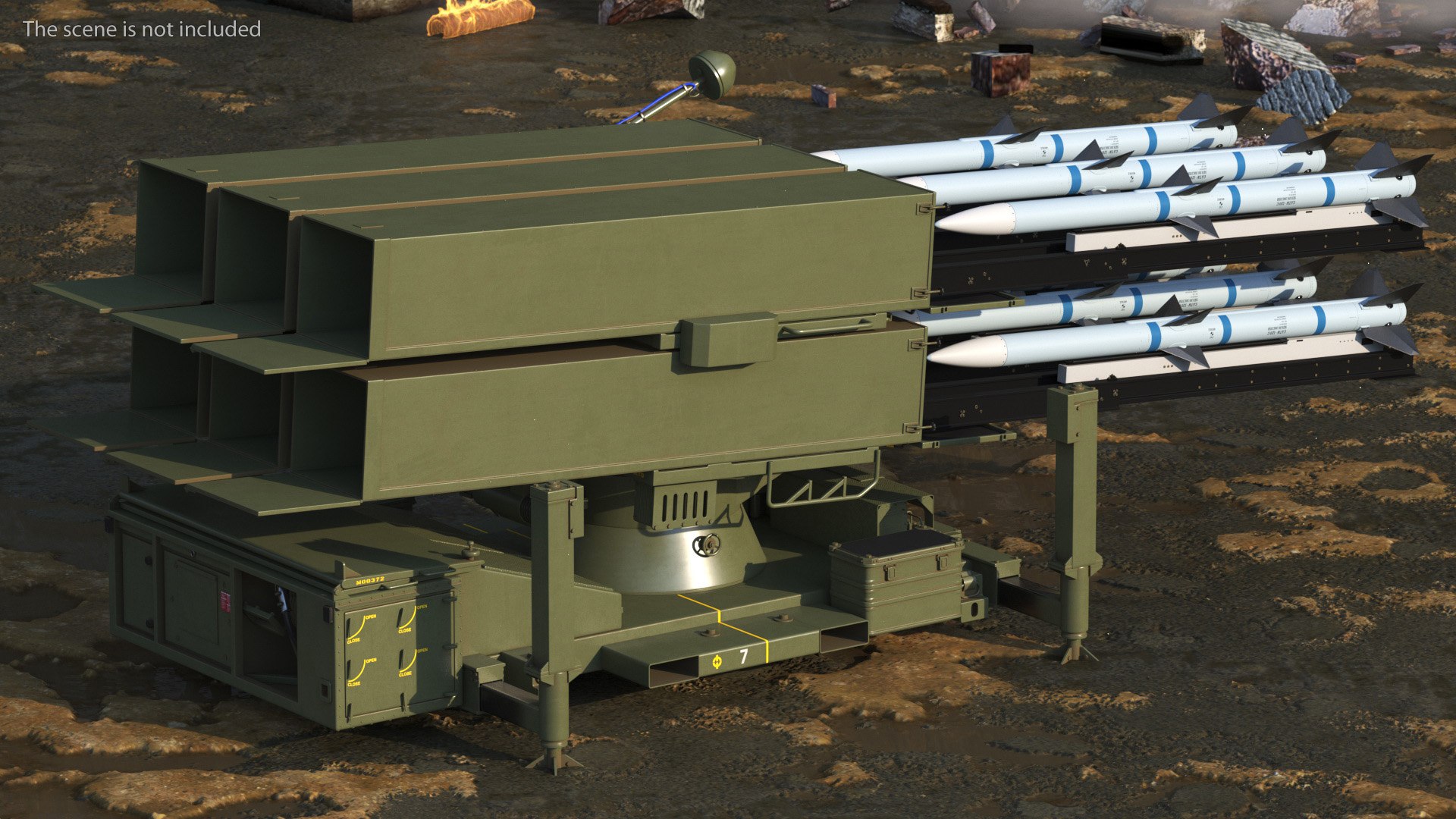 Mobile Norwegian Anti-Aircraft Missile System NASAMS Rigged 3D ...