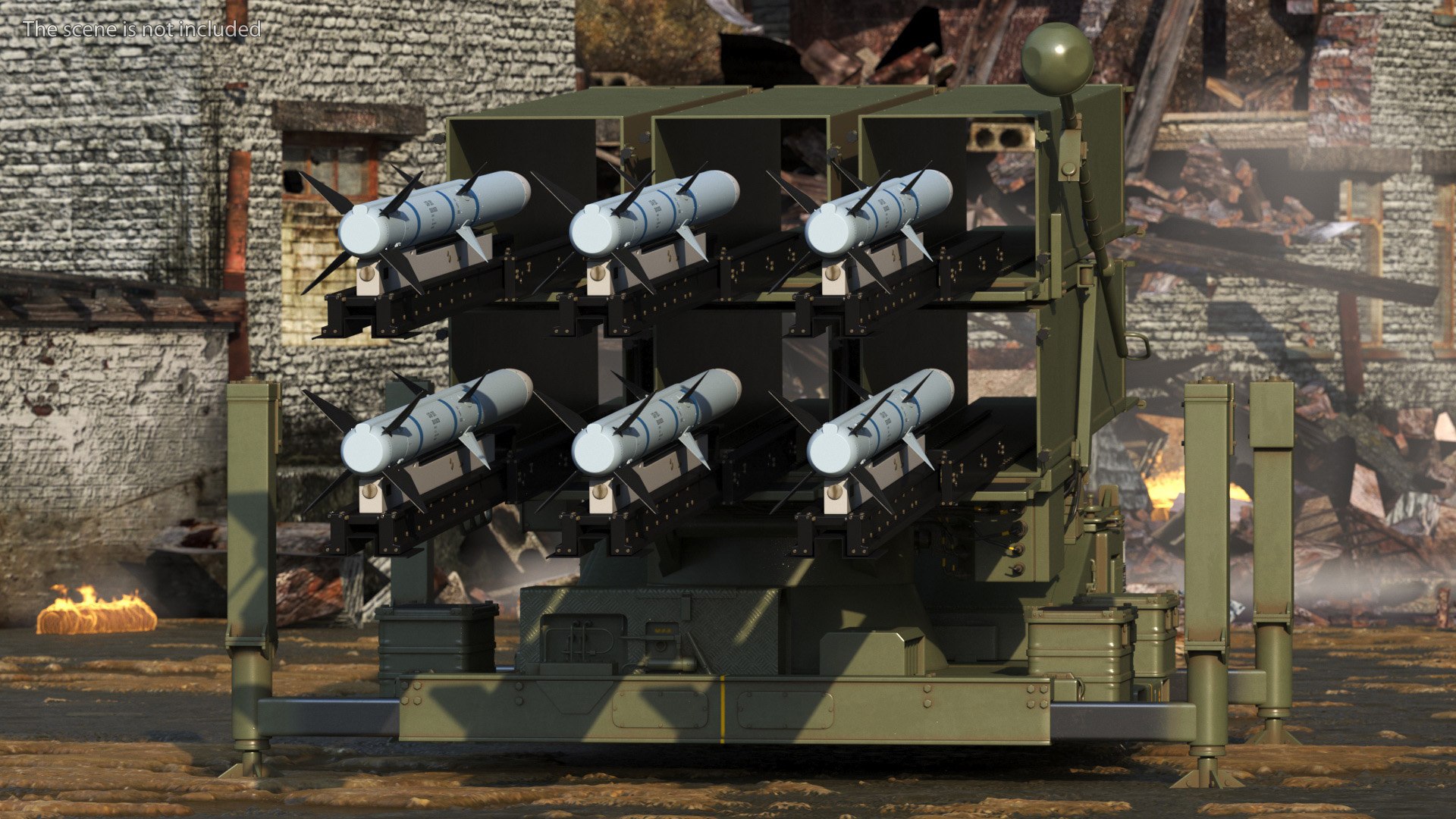 Mobile Norwegian Anti-Aircraft Missile System NASAMS Rigged 3D ...