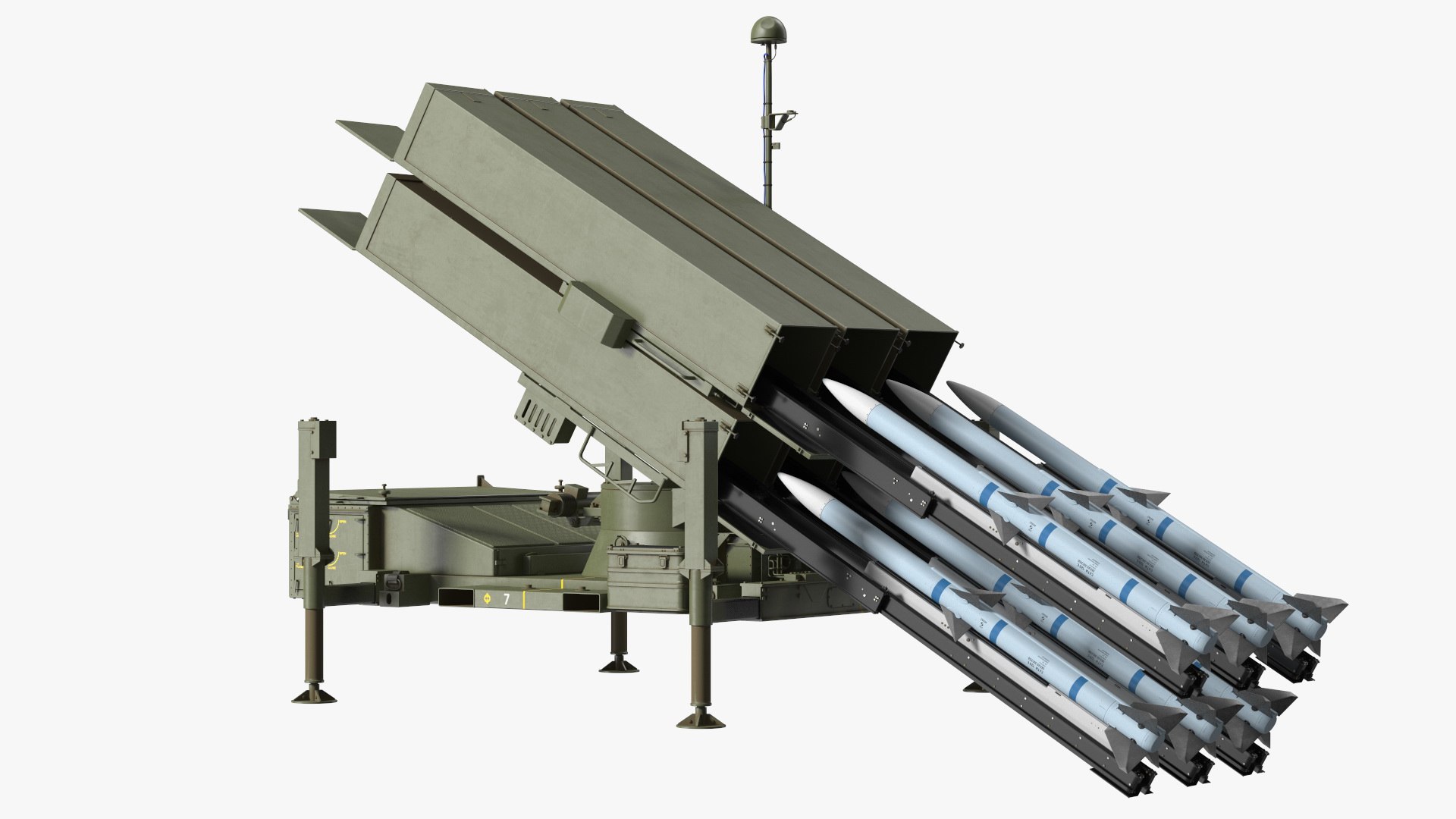 Mobile Norwegian Anti-Aircraft Missile System NASAMS Rigged 3D ...