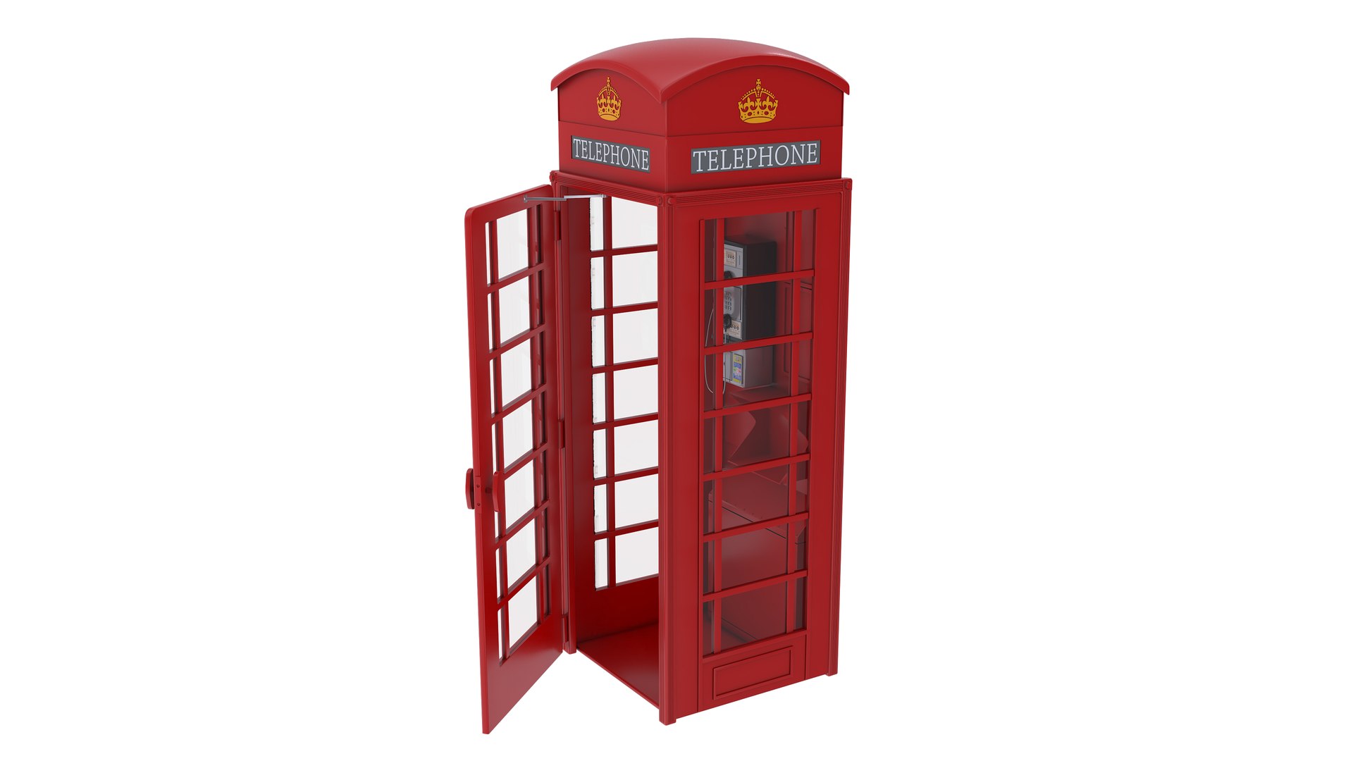 3D British Red Phone Box Model - TurboSquid 2220085