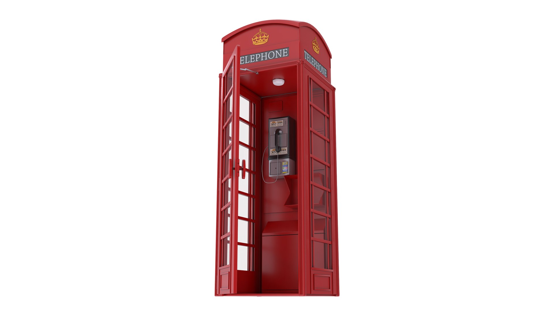 3D British Red Phone Box Model - TurboSquid 2220085