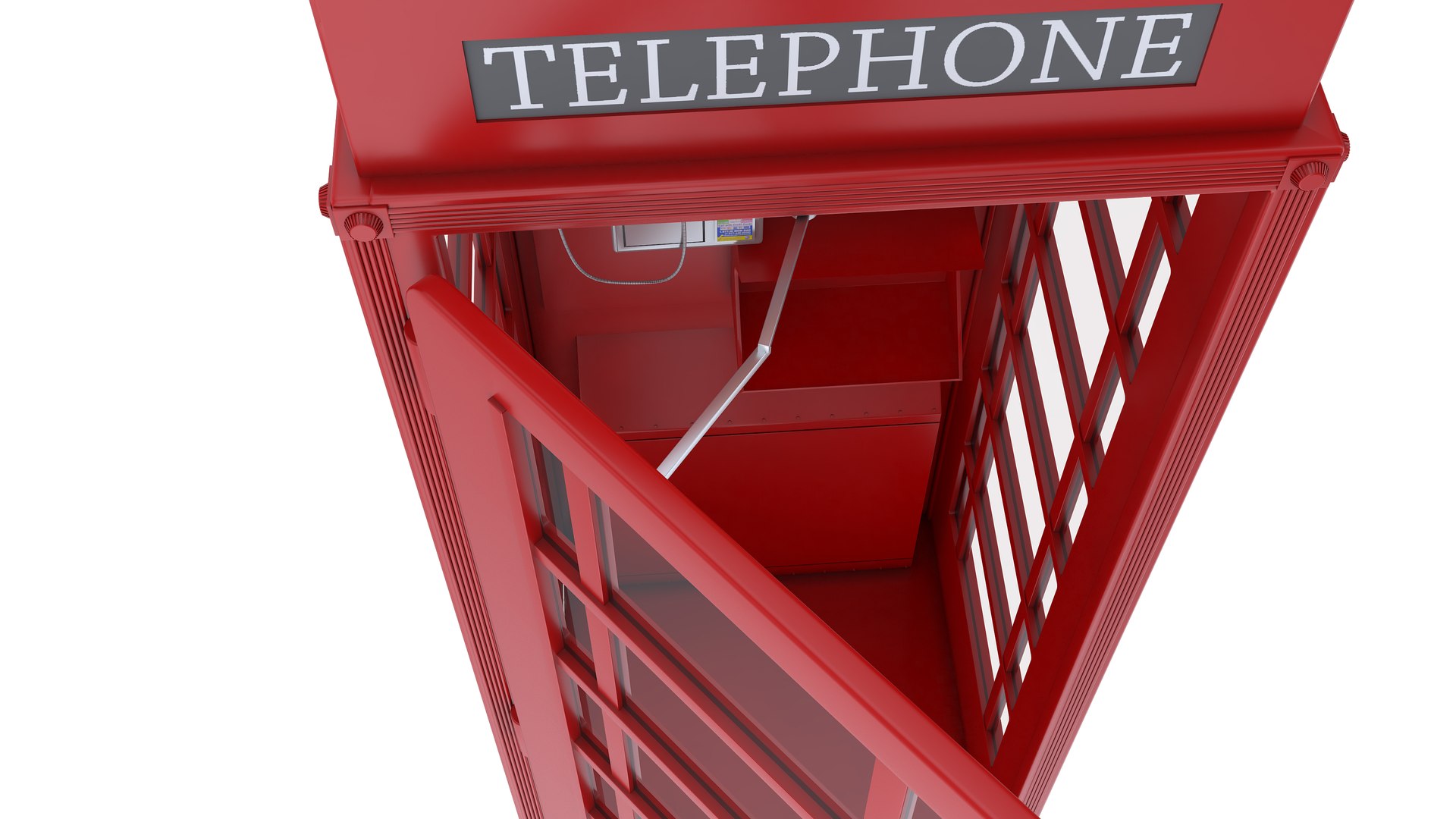 3D British Red Phone Box Model - TurboSquid 2220085