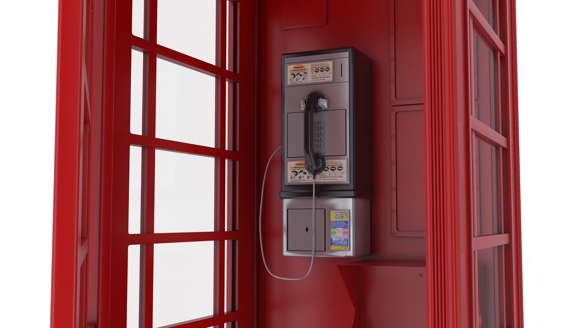3D British Red Phone Box Model - TurboSquid 2220085