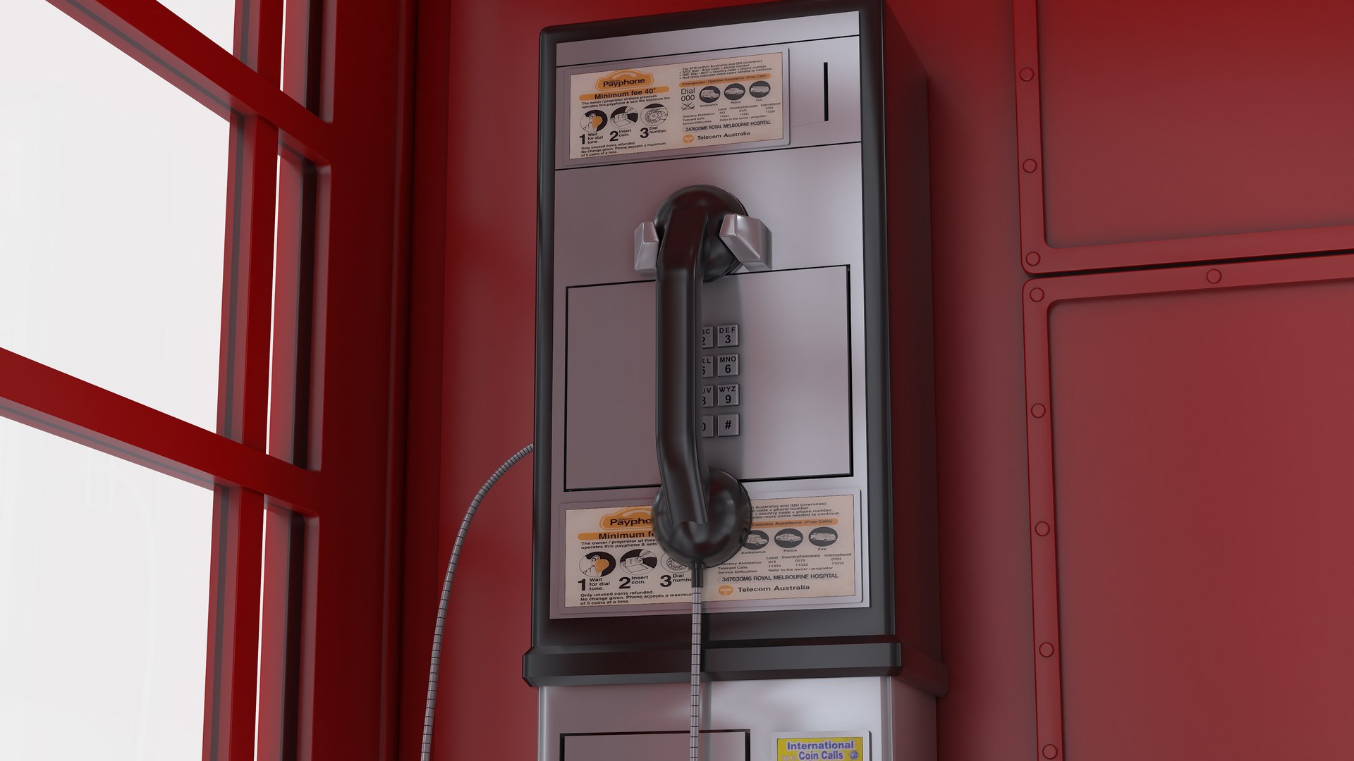 3D British Red Phone Box Model - TurboSquid 2220085