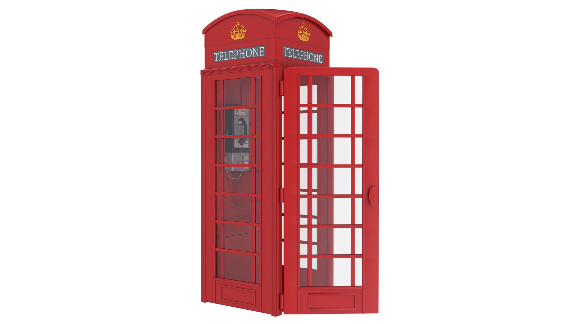 3D British Red Phone Box Model - TurboSquid 2220085