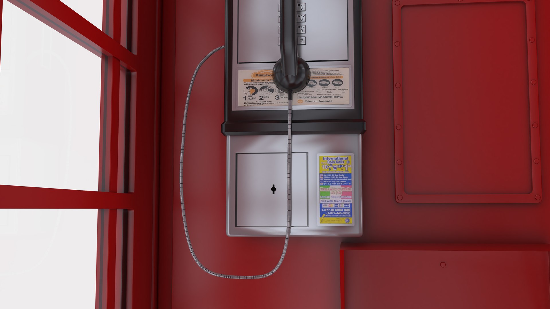 3D British Red Phone Box Model - TurboSquid 2220085