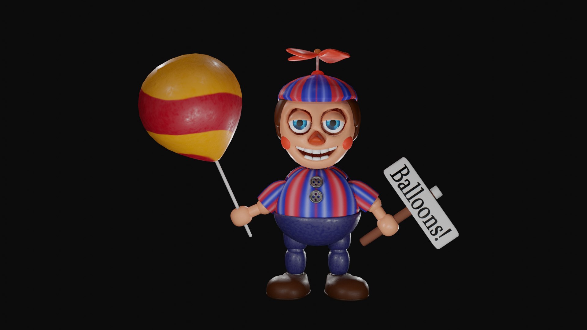 Fnaf 2 Balloon Boy Model - TurboSquid 2129113