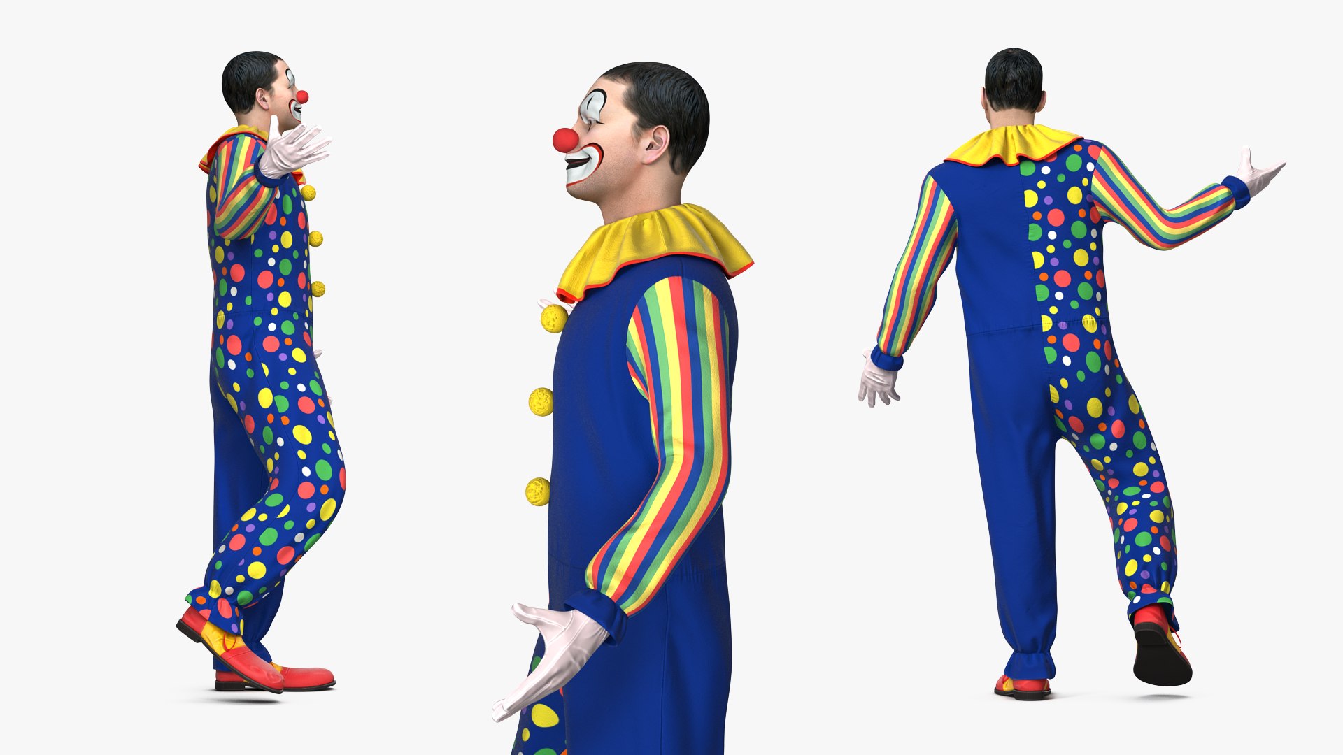 3D Model Funny Clown Standing Pose - TurboSquid 1587668