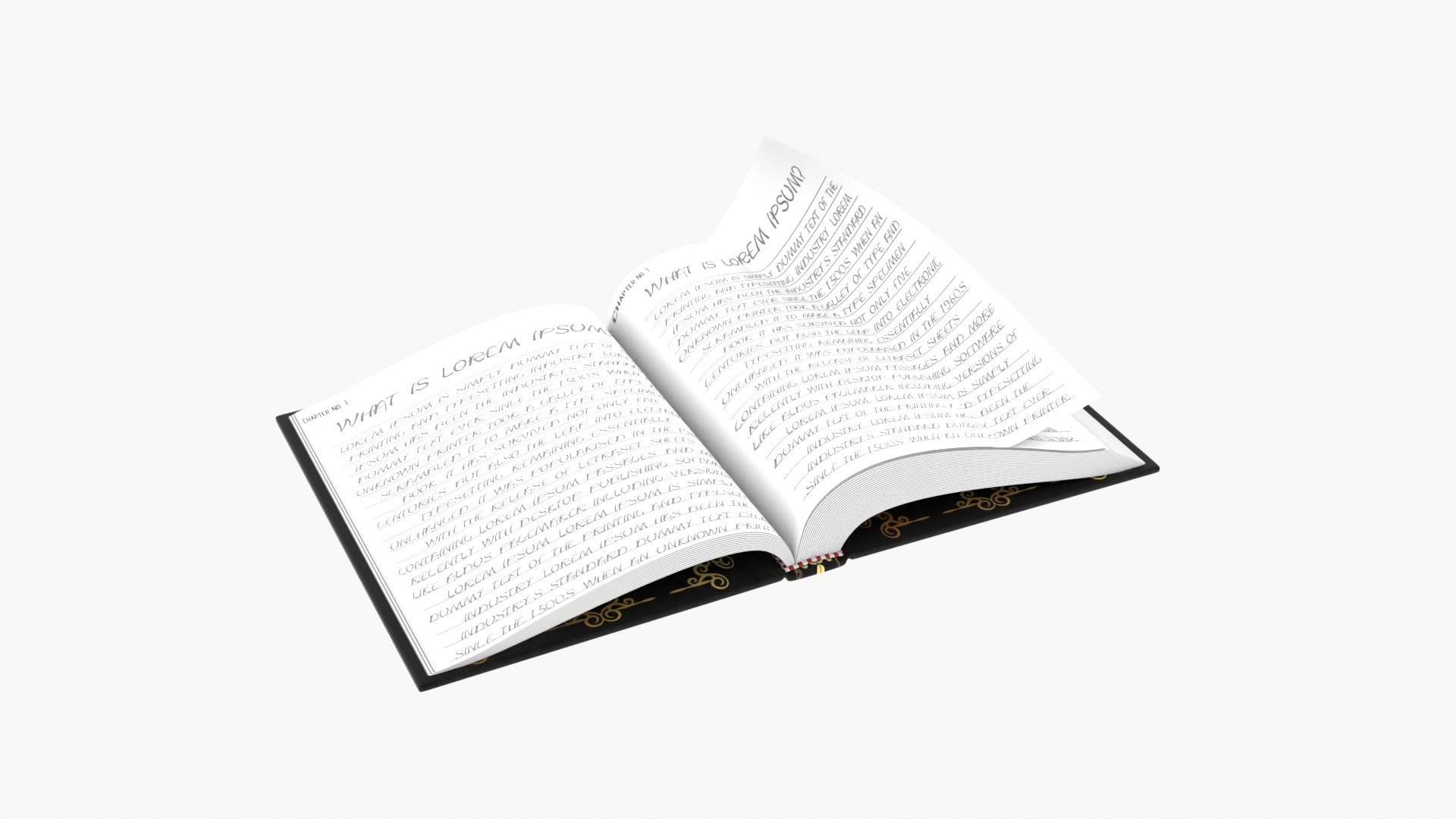 Black Cover Rigged Book 3D Model - TurboSquid 2063559