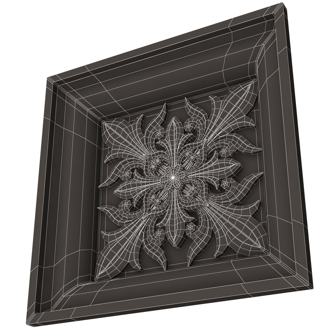 3D Model Carved Ceiling Tile 010 - TurboSquid 2324933