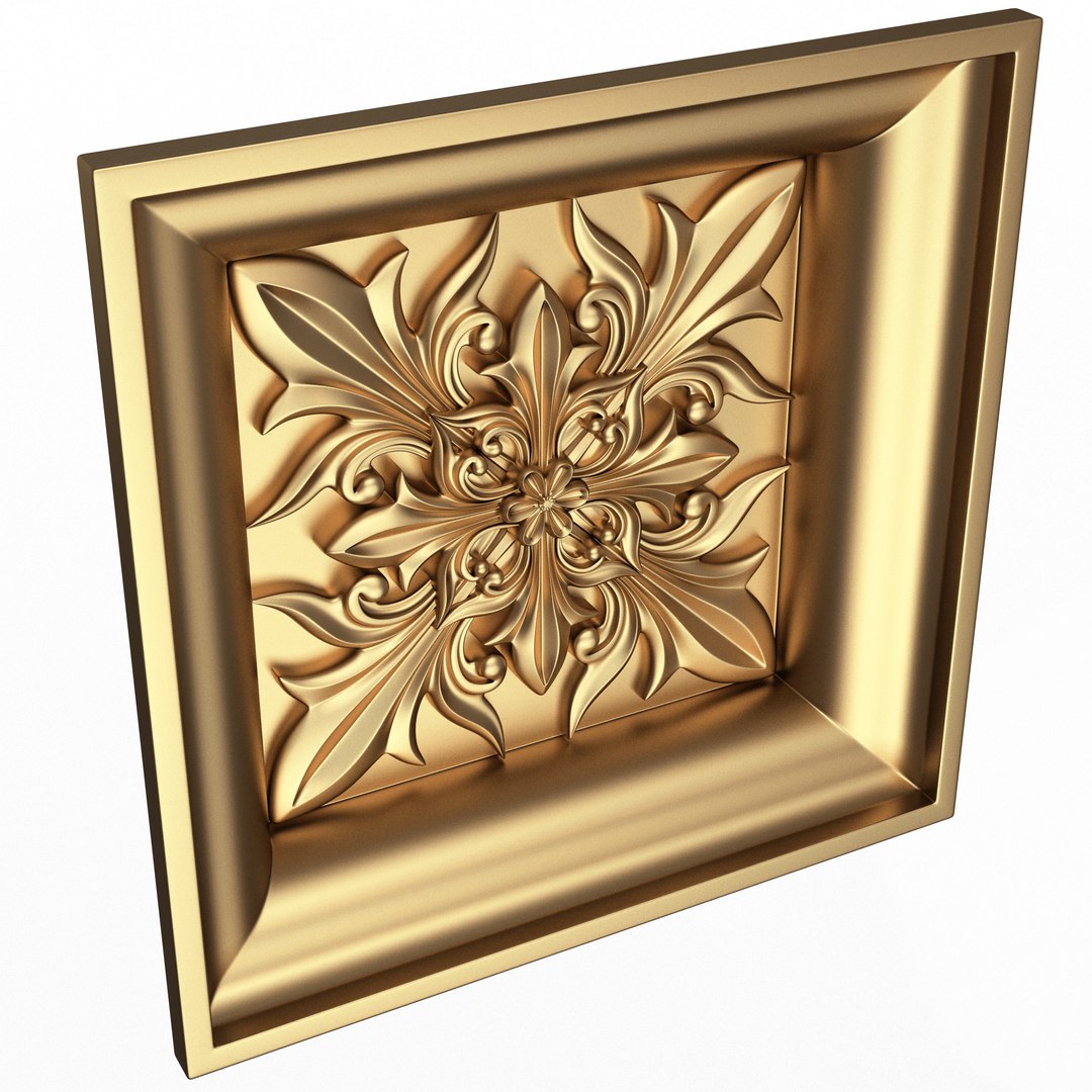 3D Model Carved Ceiling Tile 010 - TurboSquid 2324933