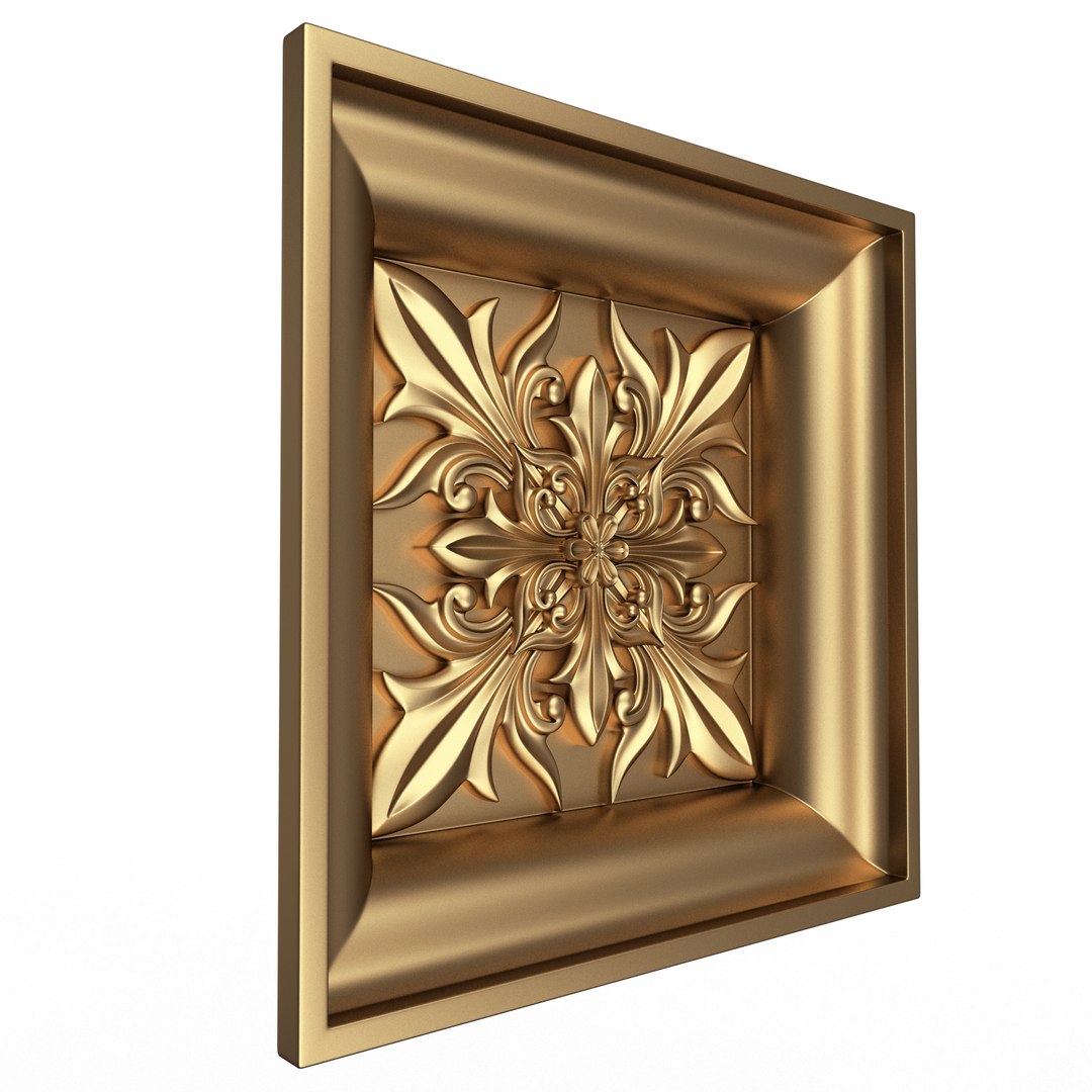 3D Model Carved Ceiling Tile 010 - TurboSquid 2324933