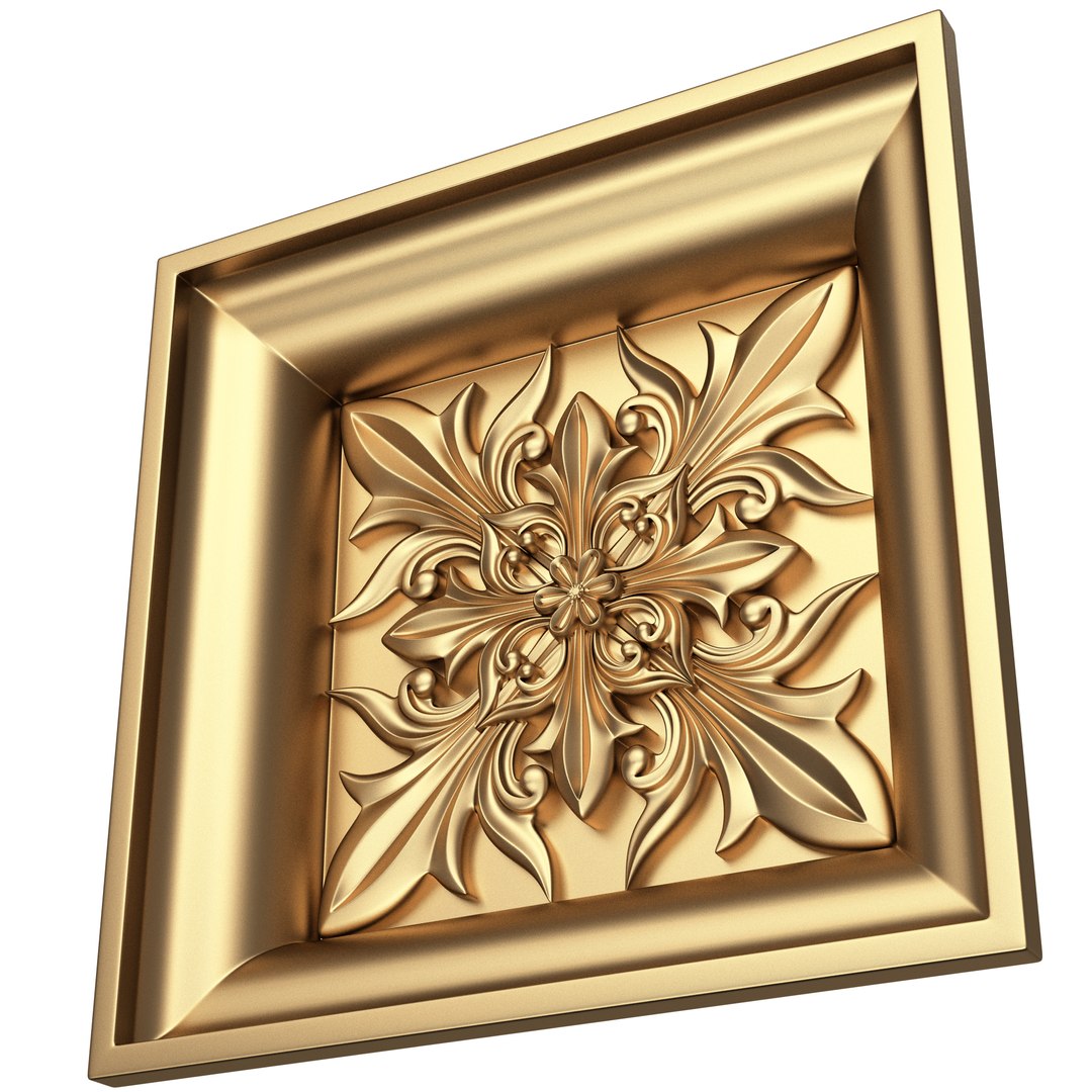 3D Model Carved Ceiling Tile 010 - TurboSquid 2324933