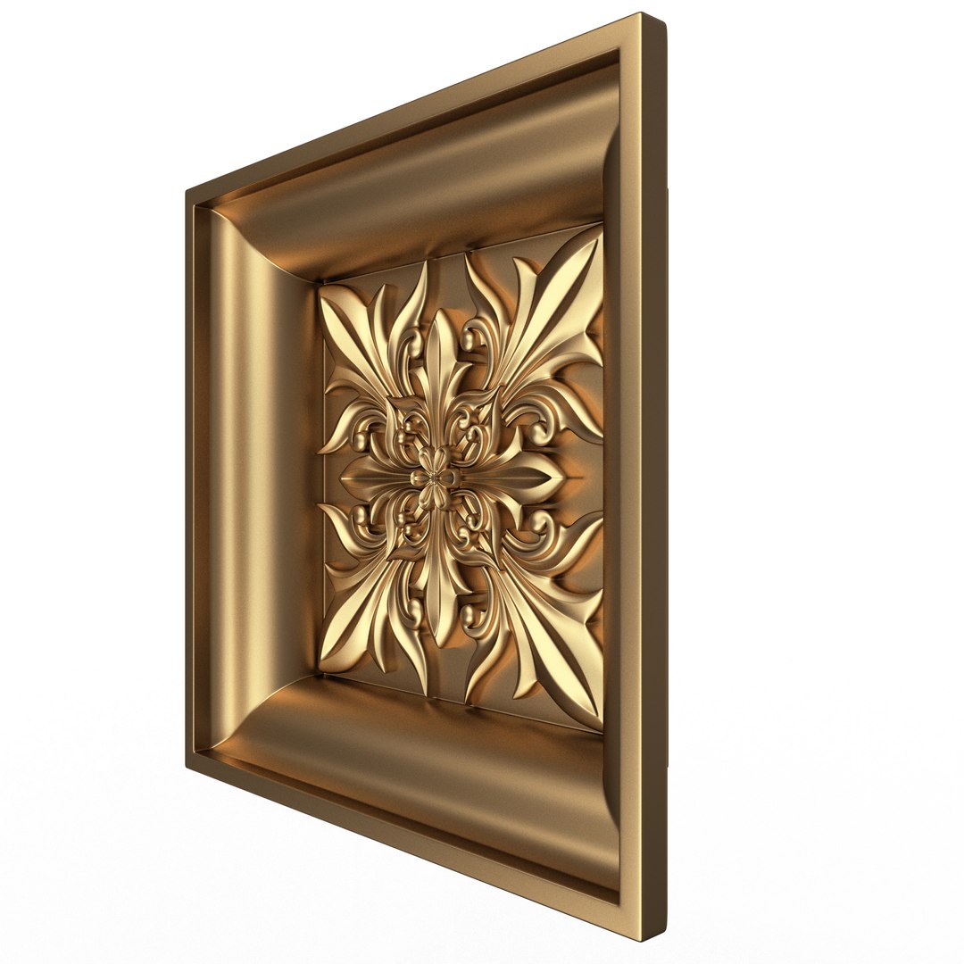 3D Model Carved Ceiling Tile 010 - TurboSquid 2324933