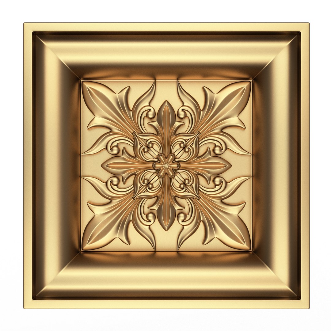 3D Model Carved Ceiling Tile 010 - TurboSquid 2324933