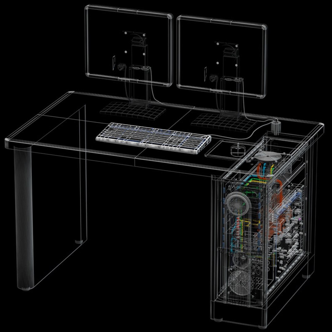 Mri Workstation Computer Pc 3d Model