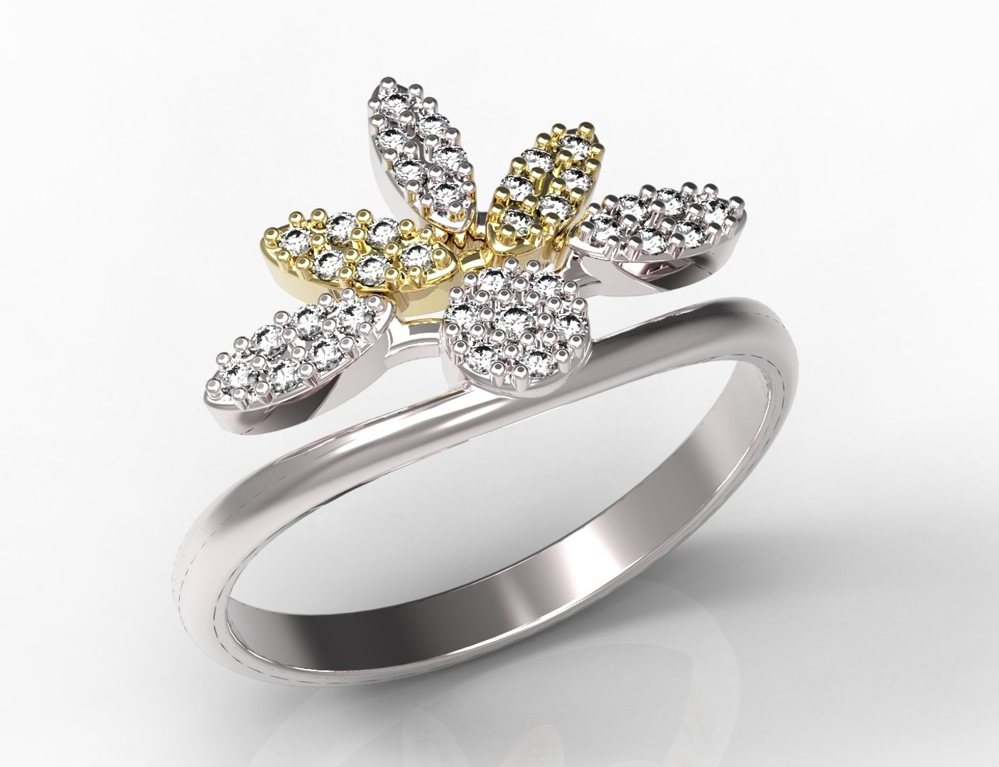 3d gold ring