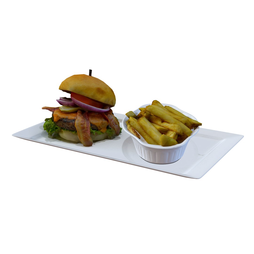Burger Meat Food 3D Model - TurboSquid 1528884