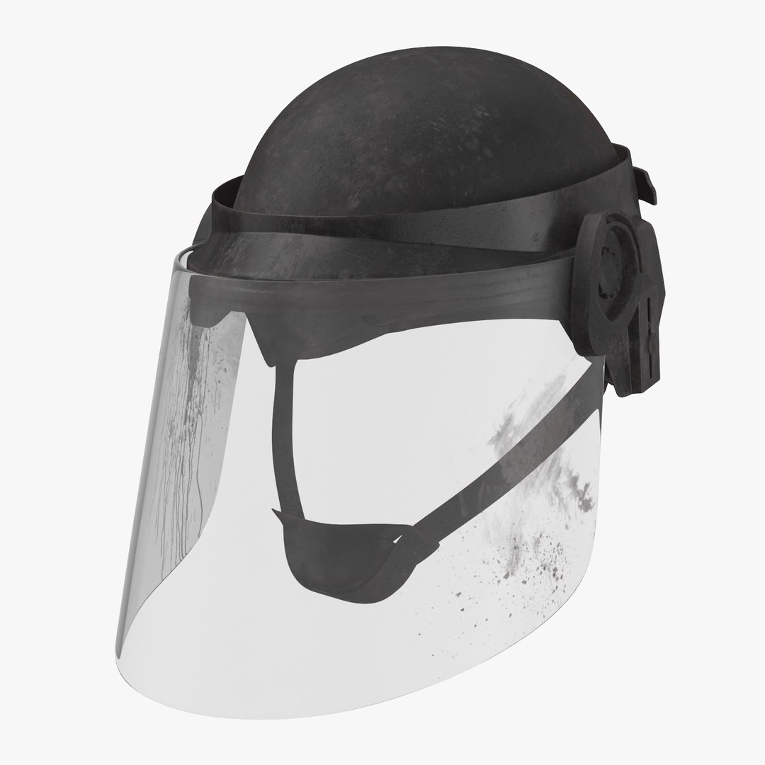 Bloody Police Riot Helmet 3D Model - TurboSquid 1182100