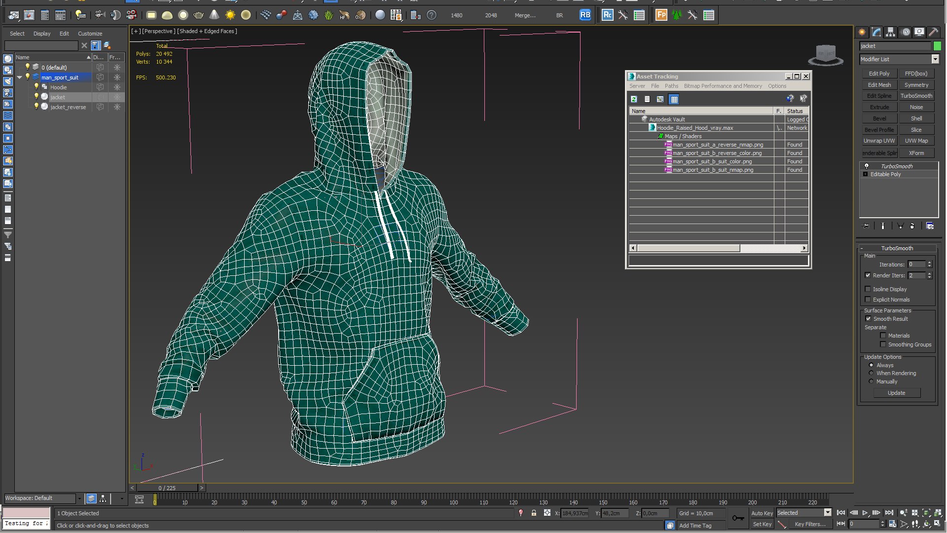 3D Hoodie Raised Hood Model - TurboSquid 1442843