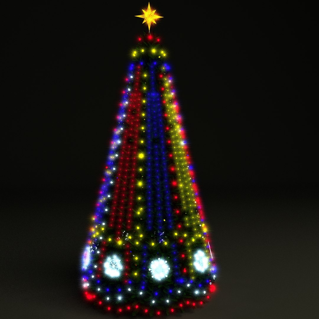 New Year Trees V4 3d Model