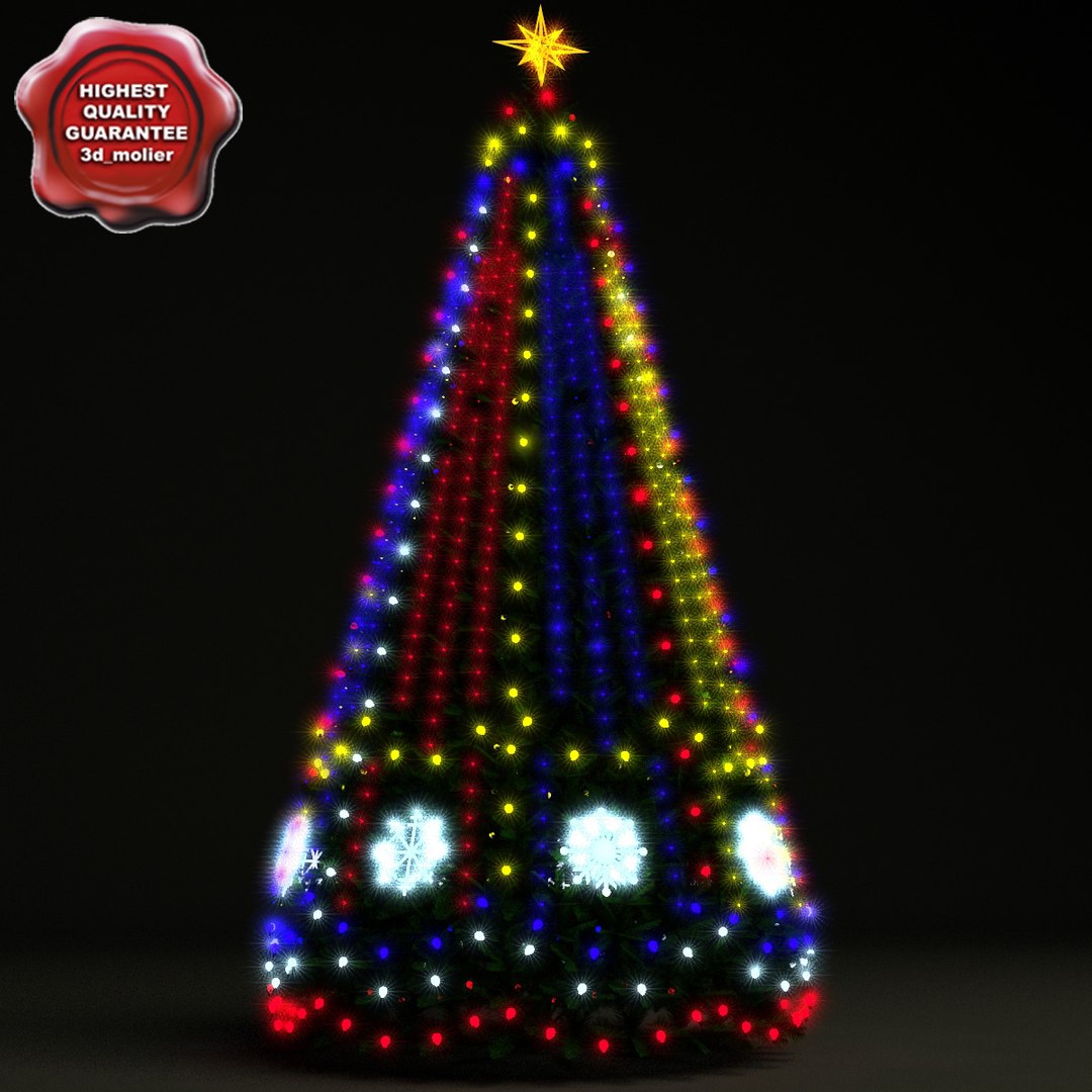 New Year Trees V4 3d Model