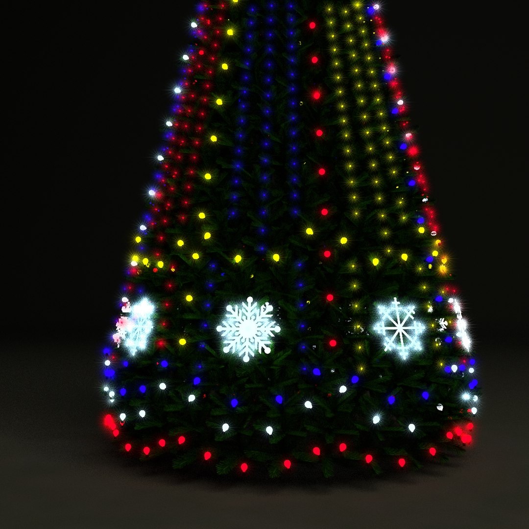 New Year Trees V4 3d Model