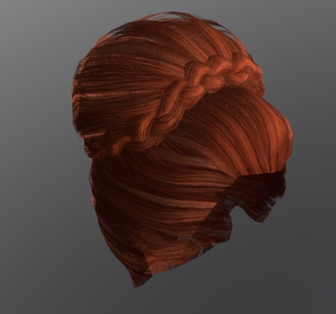 Female Hair 3D Model - TurboSquid 1392241
