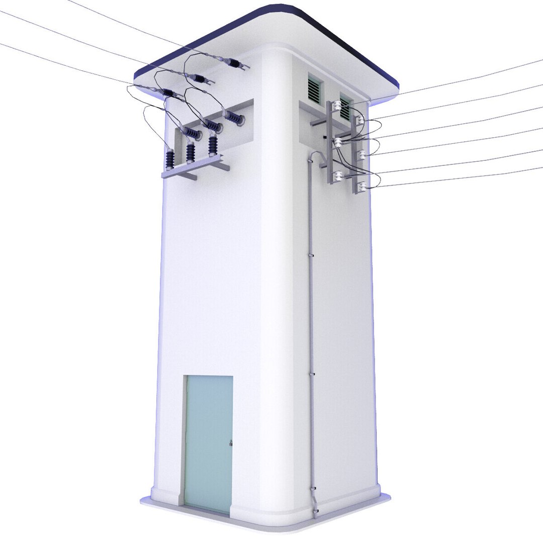 Transformer Substation Building Low Poly 7 3D Model - TurboSquid 2096700
