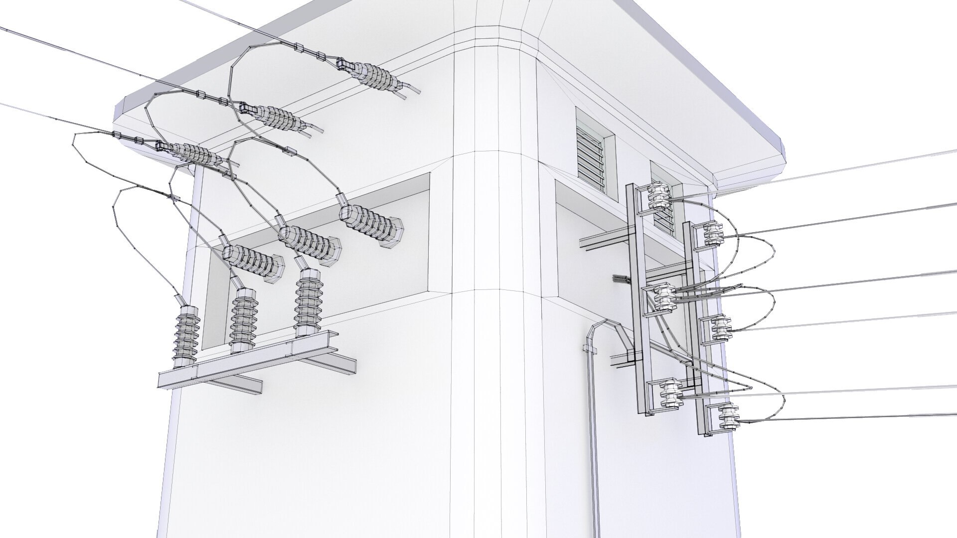 Transformer Substation Building Low Poly 7 3D Model - TurboSquid 2096700