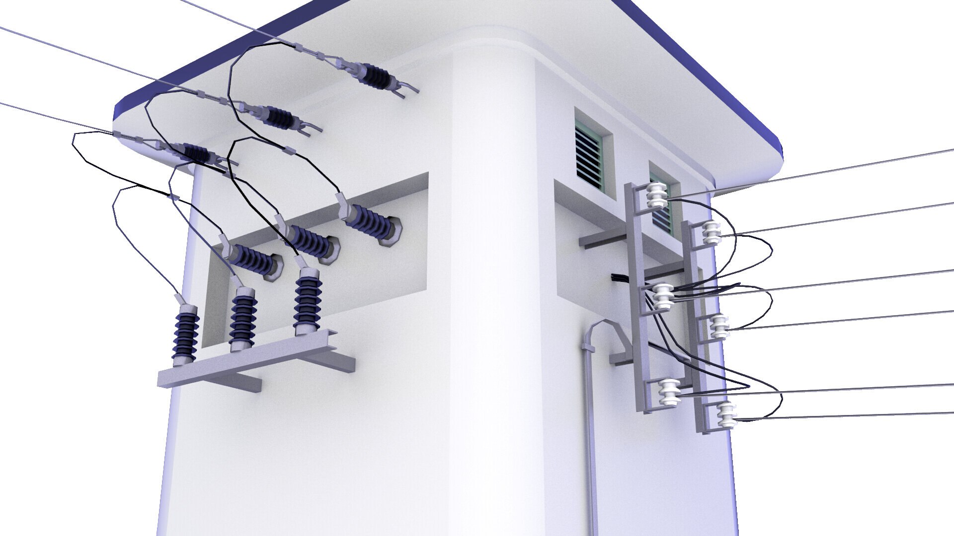 Transformer Substation Building Low Poly 7 3D Model - TurboSquid 2096700