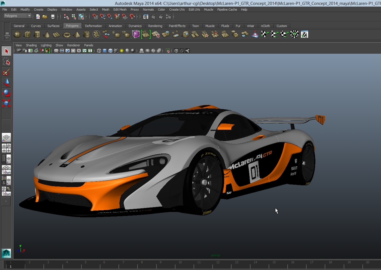 Mclaren P1 Gtr Concept 3d Model