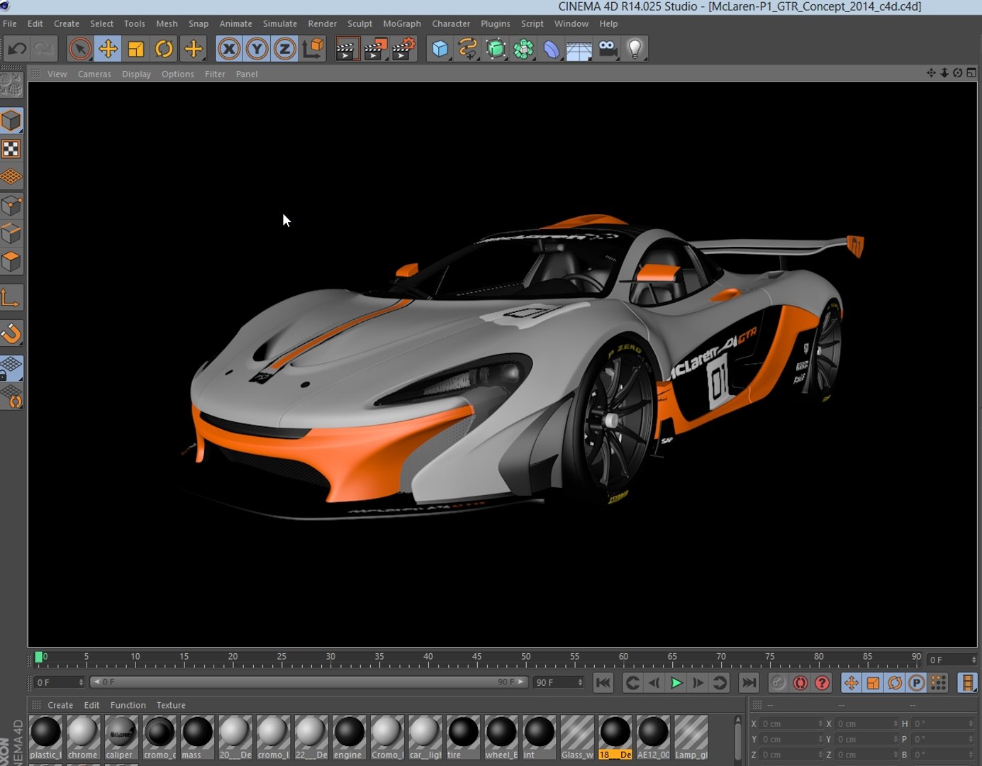Mclaren P1 Gtr Concept 3d Model