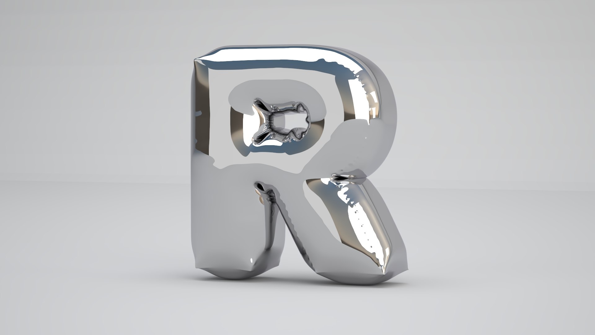 3D Model R Balloon Silver - TurboSquid 2413624