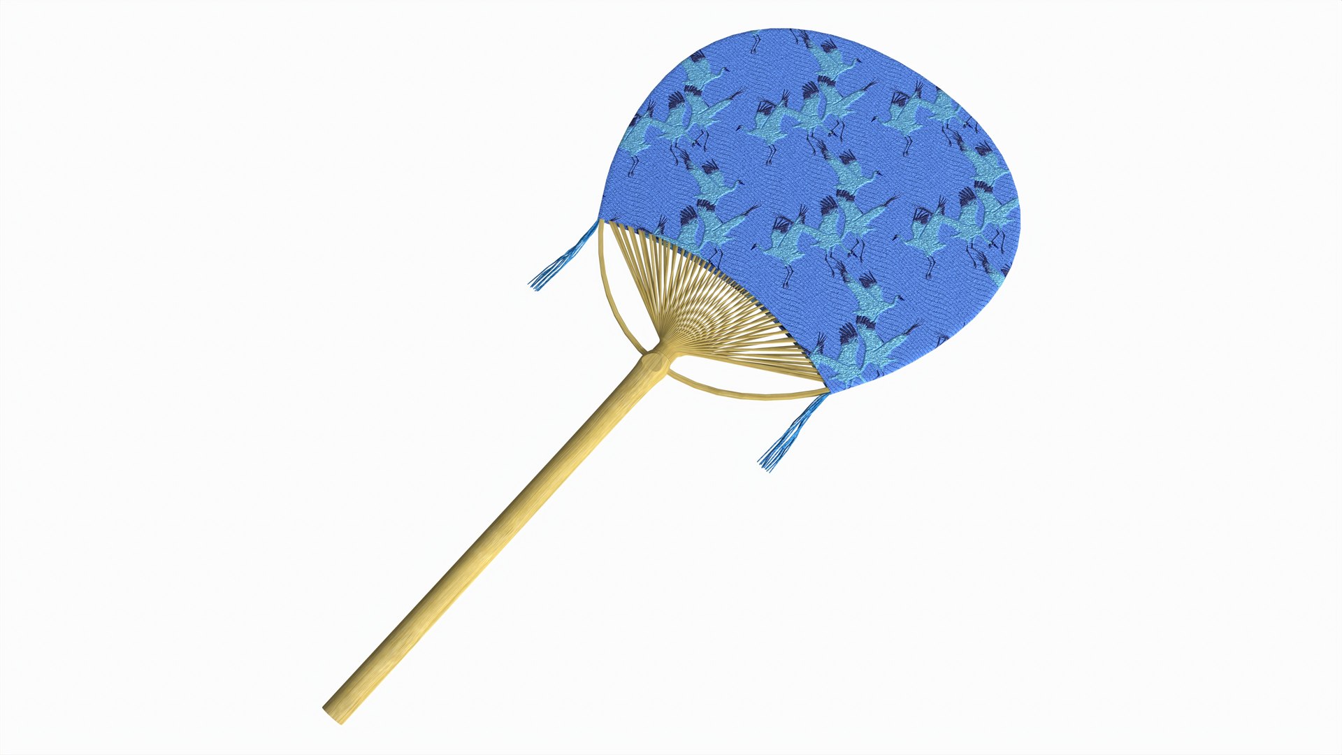 Japanese Hand Fan Uchiwa 01 3D Model - TurboSquid 2134519