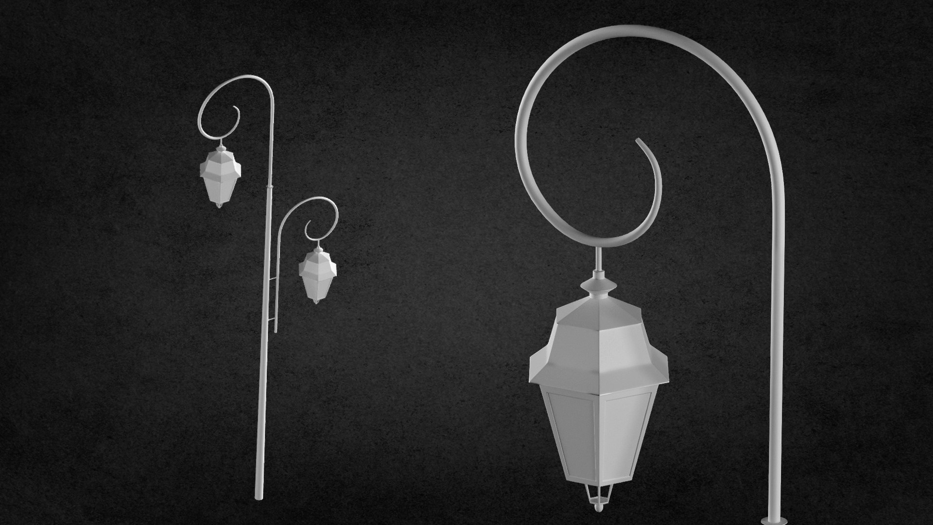 10 Street Lamps Base Mesh Vol 01 3D - TurboSquid 2121888